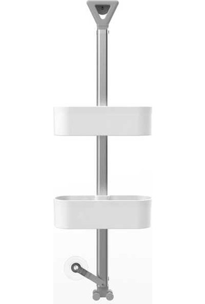 Primanova Yükseklik Ayarlı Banyo Duş Rafı Beyaz