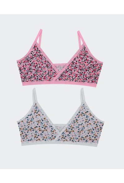 Öts Kız Çocuk Desenli 2'li Alıştırma Sütyeni