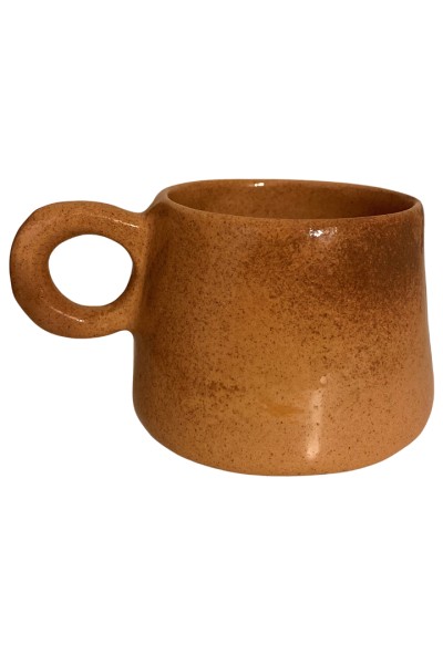 Işıldayan Kutular Seramik Kupa – Kahverengi