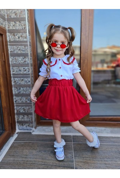 Yaren Kids Kız Çocuk Çilek Tadında Elbise