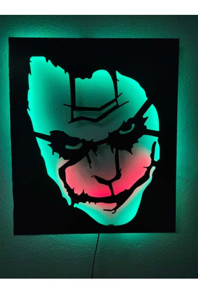 Genç Hediyelik Joker - Ledli - Siyah Ahşap Tablo - 55,43 Genç Hediyelik Joker - Ledli - Siyah Ahşap Tablo - 55,43