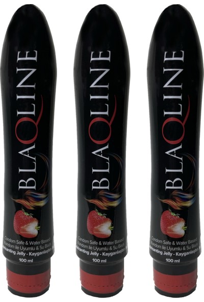 Blaqline Su Bazlı Kayganlaştıcı Jel Çilek 3'lü Paket