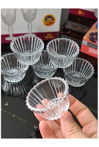 Gülümseten Store 6'lı Kahve Yanı Kasesi Sosluk Reçellik Sunumluk Mini Şeffaf Gülümseten Store 6'lı Kahve Yanı Kasesi Sosluk Reçellik Sunumluk Mini Şeffaf