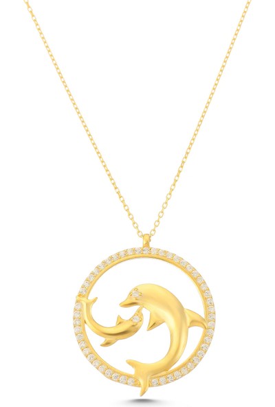 Lemonfoni 925 Ayar Gümüş Zirkon Taşlı Yunus Balığı Tasarım Kolye Lemonfoni 925 Ayar Gümüş Zirkon Taşlı Yunus Balığı Tasarım Kolye