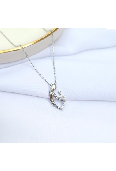 Pier Gümüş Gümüş Anne Kız Kolye