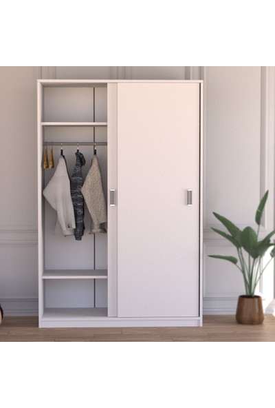 Missia Mobilya Trani Beyaz-Beyaz Geniş Sürgülü Gardırop Missia Mobilya Trani Beyaz-Beyaz Geniş Sürgülü Gardırop