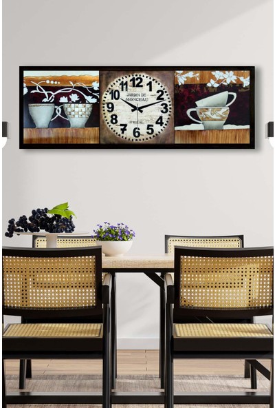 Maysa45 Duvar Saati - 122917 - Dekoratif Duvar Saati Kanvas Tablo 100 x 40 x 4 cm Maysa45 Duvar Saati - 122917 - Dekoratif Duvar Saati Kanvas Tablo 100 x 40 x 4 cm