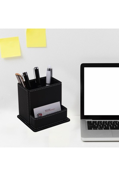 Şehri Lazer Masaüstü Pratik Tek Bölmeli Deri Siyah Kartvizitlik Kalemlik Şehri Lazer Masaüstü Pratik Tek Bölmeli Deri Siyah Kartvizitlik Kalemlik