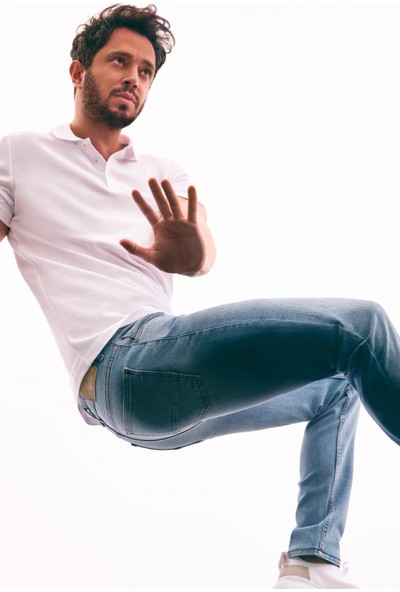 Avva Erkek Mavi Slim Fit Jean Pantolon E003532 Avva Erkek Mavi Slim Fit Jean Pantolon E003532
