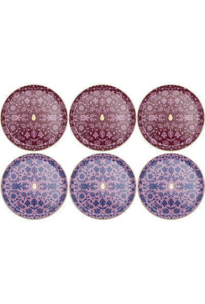 Porland Glamorous Fuşya Pembe Servis Tabağı 24 cm 6 Parça Porland Glamorous Fuşya Pembe Servis Tabağı 24 cm 6 Parça