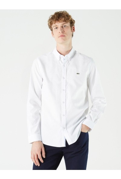 Lacoste Regular Fit Erkek Beyaz Gömlek Lacoste Regular Fit Erkek Beyaz Gömlek