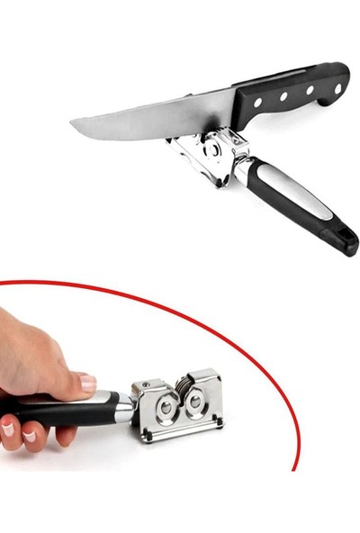 Xnews Siyah Paslanmaz Çelik Bıçak Bileyici - Keskinleştirici