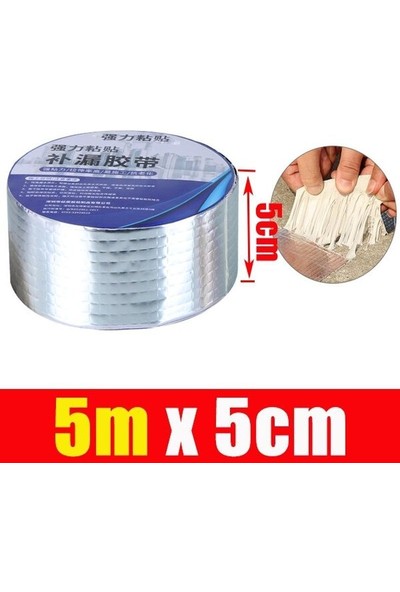 Xnews Alüminyum Izolasyon Tamir Çatlak Bandı 5 Metre Çamur Bant ( 5m * 5cm )