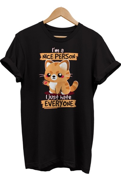 Remonz Sevimli Kedi Baskılı Pamuk Oversize T-Shirt Büyük Beden Tişört Remonz Sevimli Kedi Baskılı Pamuk Oversize T-Shirt Büyük Beden Tişört