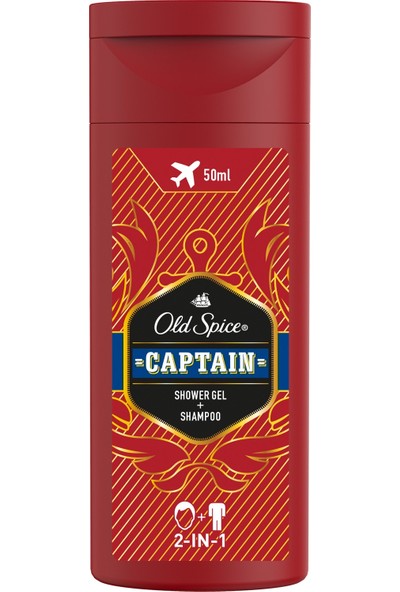 Old Spice Duş Jeli & Şampuan 50 ml Captain