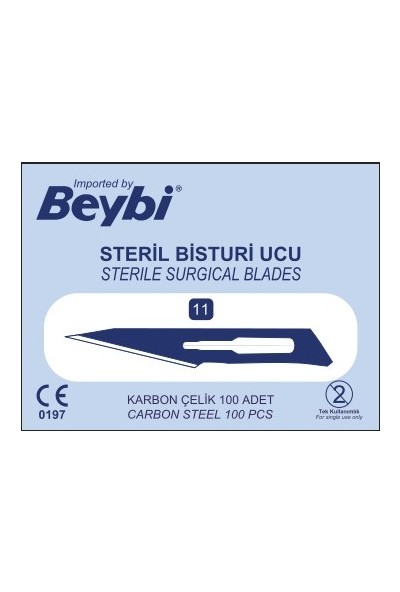 BEYBİ BİSTÜRİ UCU NO:11 3KUTU (300ADET) BEYBİ BİSTÜRİ UCU NO:11 3KUTU (300ADET)