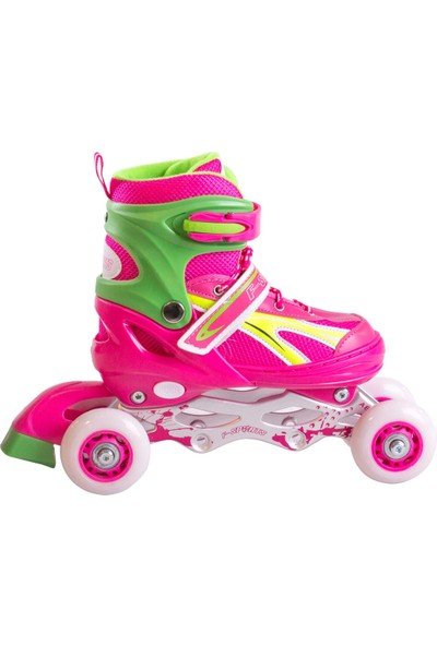 Furkan Toys F-Sports 2+2 Ayarlanabilir Ön Tekerleği Işıklı Metal Alıştırma Pateni Çanta Hediyeli Furkan Toys F-Sports 2+2 Ayarlanabilir Ön Tekerleği Işıklı Metal Alıştırma Pateni Çanta Hediyeli