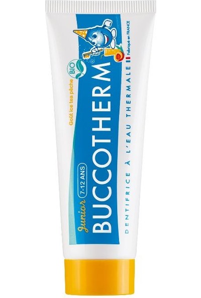 Buccotherm Ice Tea Şeftali Aromalı Diş Macunu (7-12 Yaş) 50 ml 1450 Ppm Buccotherm Ice Tea Şeftali Aromalı Diş Macunu (7-12 Yaş) 50 ml 1450 Ppm
