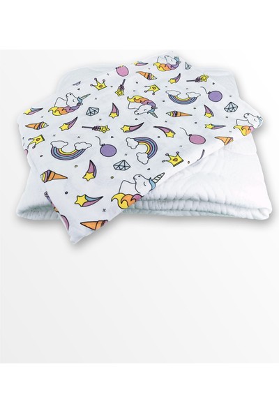 Ponçikya Pamuk Müslin Bebek Yorganı - Unicorn 100X150 cm