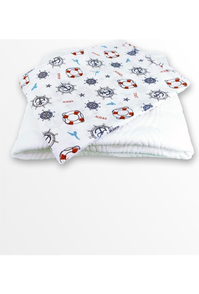 Ponçikya Pamuk Müslin Bebek Yorganı - Harika Marine 100X150 cm