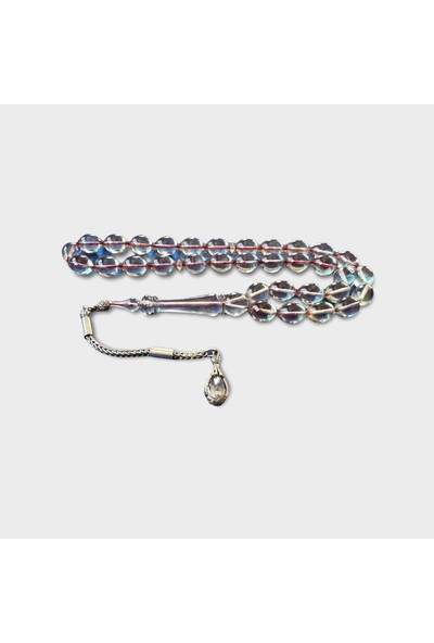 Piraye Gümüş Püsküllü Ateş Kehribar