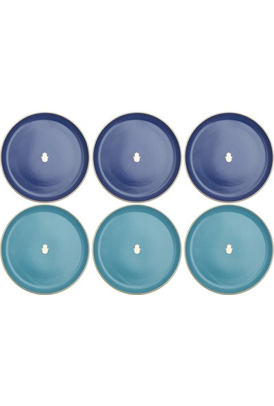 Porland Glamorous Lacivet Turkuaz Pasta Tabağı 20 cm 6 Parça Porland Glamorous Lacivet Turkuaz Pasta Tabağı 20 cm 6 Parça