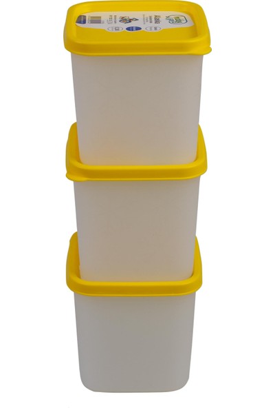 Hobby Life Alaska Nofrost Saklama Kabı 0,38 Litre 3'lü Sarı Hobby Life Alaska Nofrost Saklama Kabı 0,38 Litre 3'lü Sarı