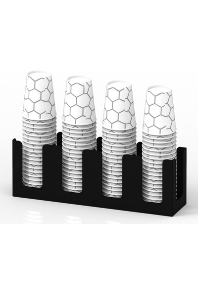 4 Bölmeli Karton Bardaklık