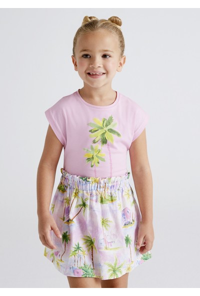 Mayoral Kız Çocuk Yazlık Tişört Etek 2 Li Set 3955