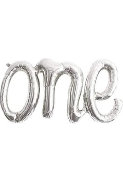 Oyuncakk Sepetim One Yazılı Folyo Balon Gümüş Renk Oyuncakk Sepetim One Yazılı Folyo Balon Gümüş Renk