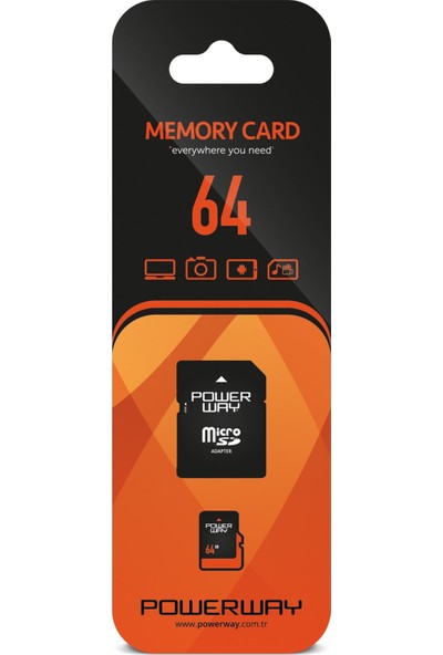 Powerway 64 GB Micro Sd Hafıza Kartı Adaptör Dahil Powerway 64 GB Micro Sd Hafıza Kartı Adaptör Dahil
