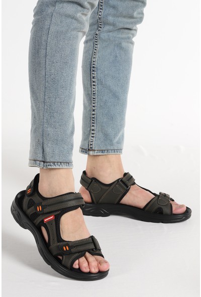 Dunlop 1723 Günlük Cırtlı Erkek Sandalet Terlik Haki Dunlop 1723 Günlük Cırtlı Erkek Sandalet Terlik Haki