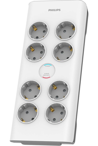 Philips SPN7080WA/62 8'li Akım Korumalı Priz 2 mt Kablo (3680 W 16 A ) Philips SPN7080WA/62 8'li Akım Korumalı Priz 2 mt Kablo (3680 W 16 A )