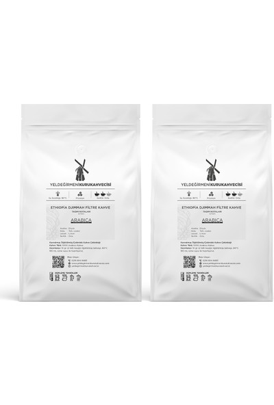 Yeldeğirmeni Kurukahvecisi Etiyopya Djimmah Filtre Kahve 2 Adet x 250 gr Yeldeğirmeni Kurukahvecisi Etiyopya Djimmah Filtre Kahve 2 Adet x 250 gr