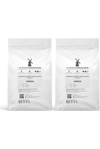 Yeldeğirmeni Kurukahvecisi Carnaval Do Rio Filtre Kahve 2 Adet x 200 gr Yeldeğirmeni Kurukahvecisi Carnaval Do Rio Filtre Kahve 2 Adet x 200 gr