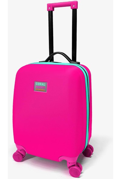 Coral High Pembe Su Yeşili Fitilli Çocuk Valiz Coral High Pembe Su Yeşili Fitilli Çocuk Valiz