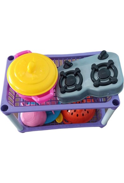Asımoğlu 2 Katlı Oyuncak Bulaşık Sepeti-Mor Asımoğlu 2 Katlı Oyuncak Bulaşık Sepeti-Mor