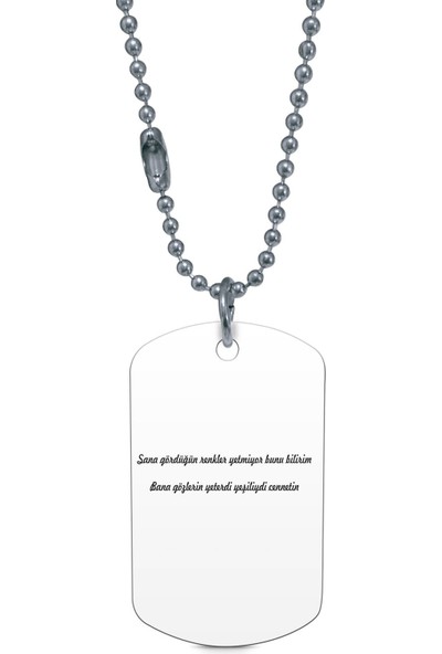 Astak Sözler Gümüş Renk Kolye DFT2825