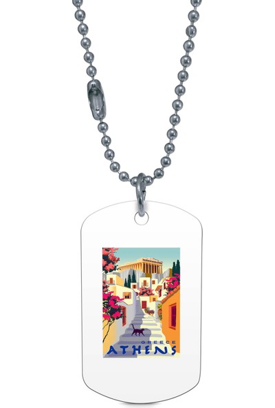 Astak Yunanistan Atina Gümüş Renk Kolye DFT2266