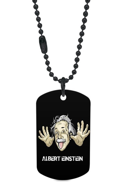 Astak Albert Einstein Siyah Renk Kolye DFT3891 Astak Albert Einstein Siyah Renk Kolye DFT3891