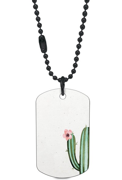 Astak Kaktüs Siyah Renk Kolye DFT3923