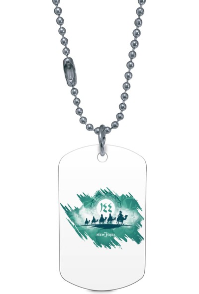 Astak Hicri Takvim Gümüş Renk Kolye DFT696