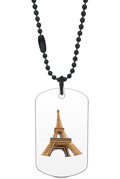 Astak Eyfel Kulesi Siyah Renk Kolye DFT2176