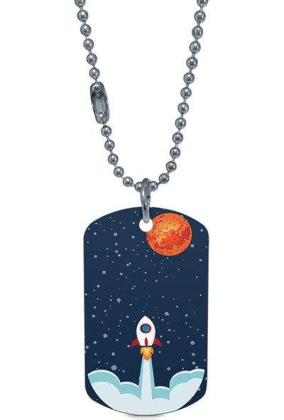 Astak Uzay Gemisi Gümüş Renk Kolye DFT5289