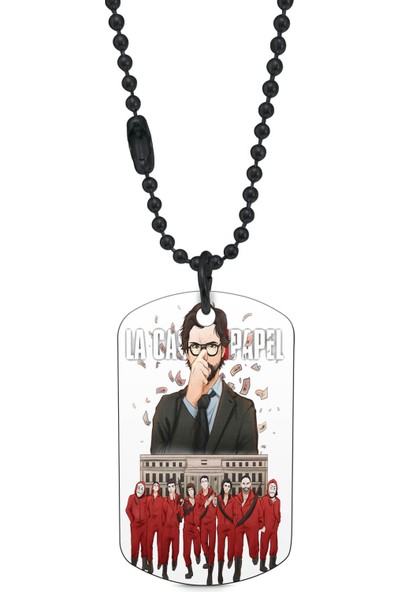 Astak La Casa De Papel Siyah Renk Kolye DFT4808