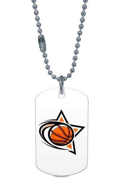 Astak Basketbol Topu Gümüş Renk Kolye DFT2062