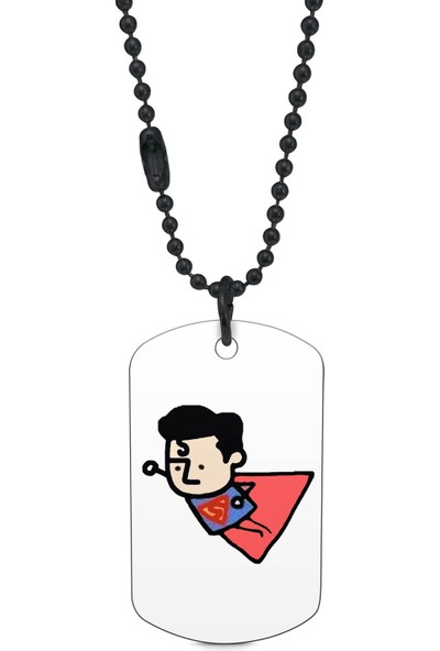 Astak Süpermen Siyah Renk Kolye DFT5760