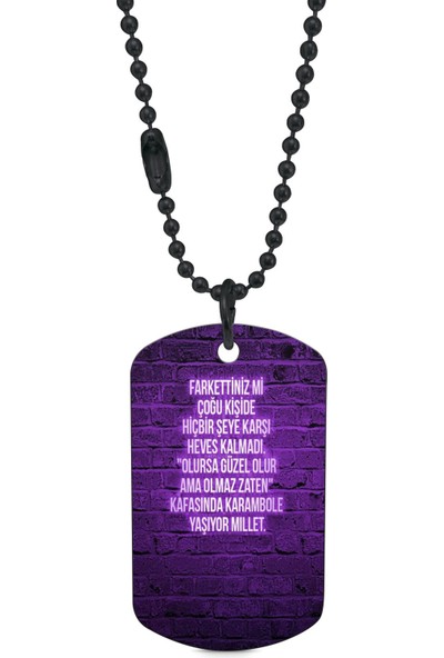 Astak Neon Yazı Siyah Renk Kolye DFT2556 Astak Neon Yazı Siyah Renk Kolye DFT2556