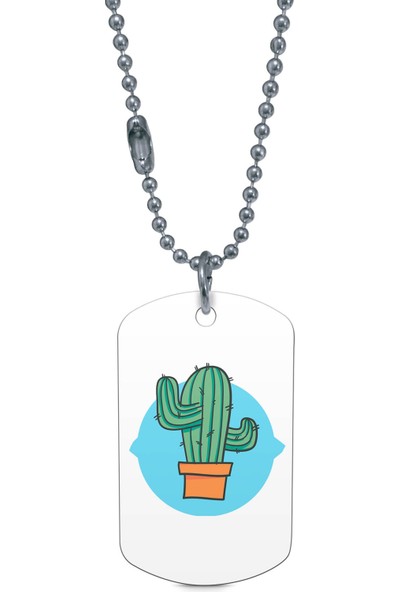 Astak Kaktüs Gümüş Renk Kolye DFT5759