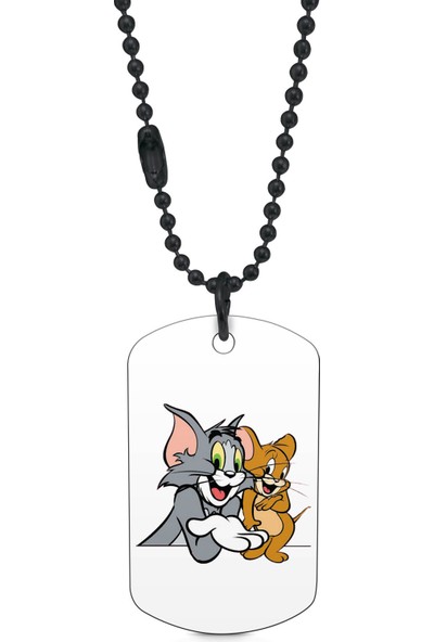 Astak Tom ve Jerry Siyah Renk Kolye DFT254